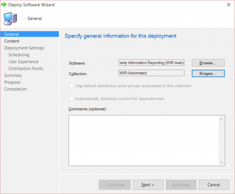 Automated WIR Deployment - Endpoint Insights Knowledge