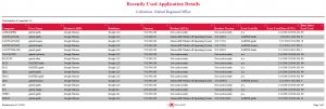 Recently Used Application Details - Endpoint Insights Knowledge