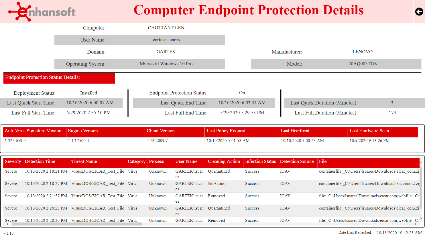 Computer Endpoint Protection Details - Endpoint Insights Knowledge